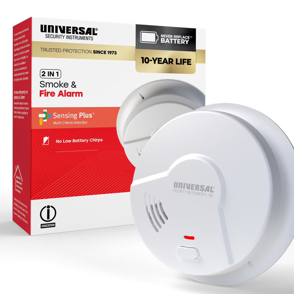 10-Year Battery Smoke & Fire Alarm – Universal Security Instruments